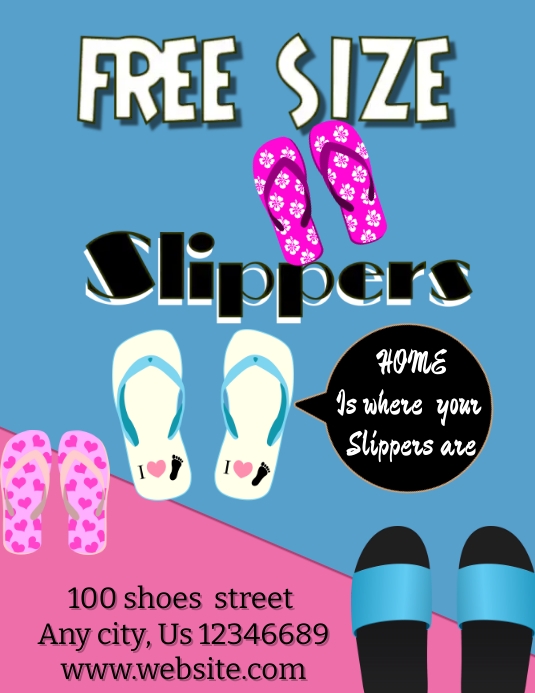 Slippers, freestyle Template | PosterMyWall