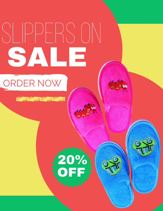 Slippers sale flyer template | PosterMyWall