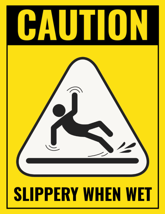 slippery floor sign Templat | PosterMyWall