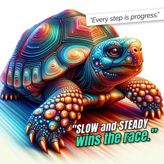 Slow and steady Template | PosterMyWall