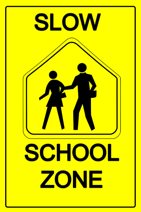 Slow School Zone Banner 4' × 6' Template | PosterMyWall