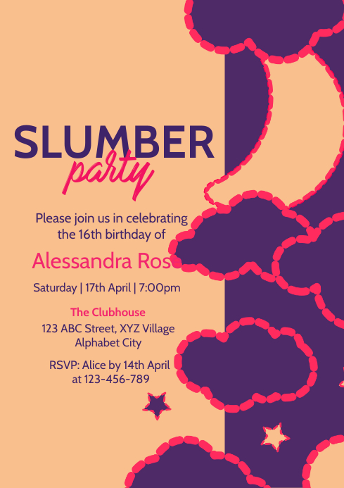 Slumber Party Template | PosterMyWall