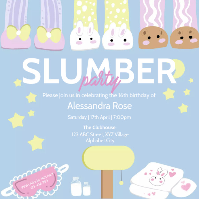 Copy of Slumber Party | PosterMyWall