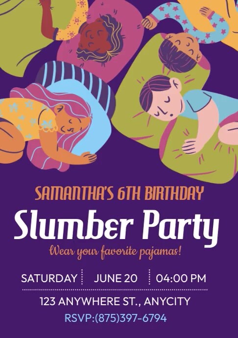 Plantilla de Slumber Party | PosterMyWall