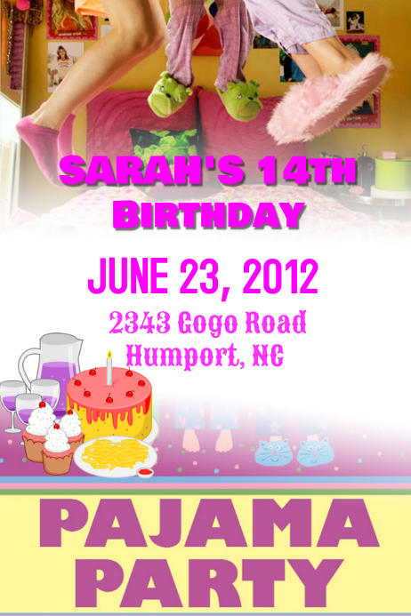 Slumber Party Template | PosterMyWall