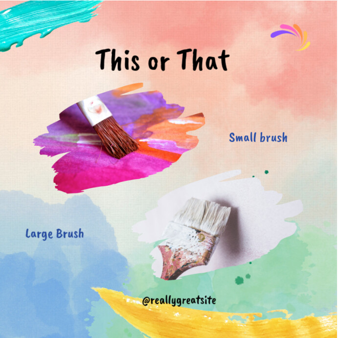 small and large brush instagram post templete Template | PosterMyWall