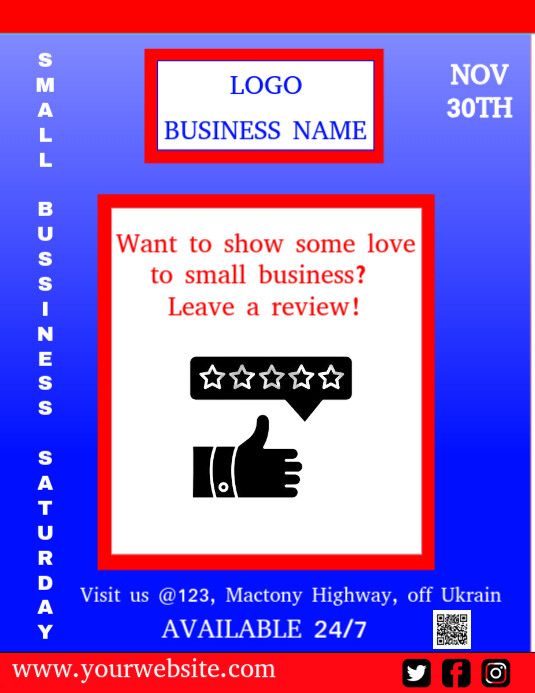 Copy of Small business Saturday flyer | PosterMyWall