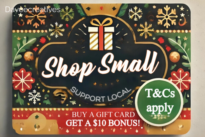 Small Business Saturday Gift Card Promotion Template | PosterMyWall