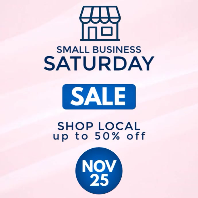 Small Business Saturday Minimal Sale Flyer | Shop Local Promo Template ...