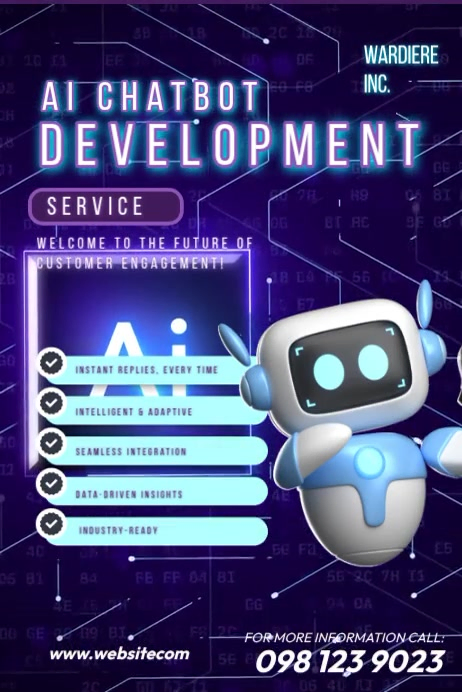 Ai Chatbot Development Posters Template | PosterMyWall