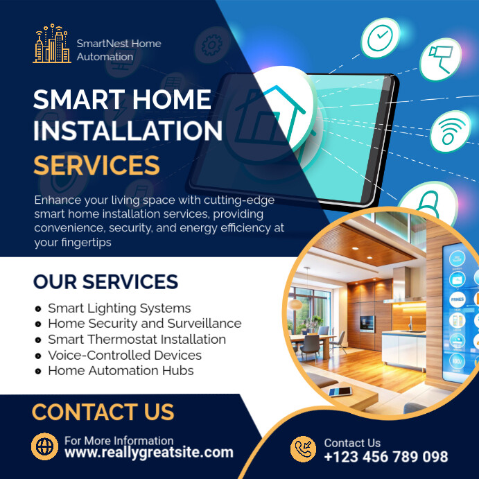 Smart Home Installation Instagram Post Template | PosterMyWall
