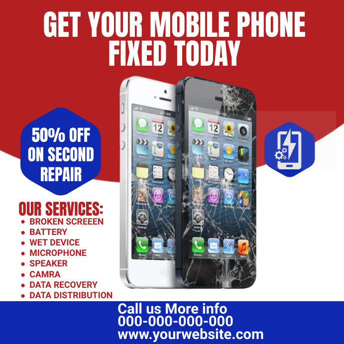 smart phone or mobile repairing service flyer Template | PosterMyWall