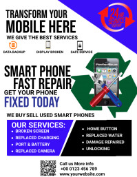 smart phone or mobile repairing service flyer Template | PosterMyWall