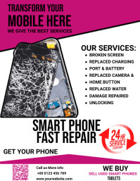 smart phone or mobile repairing service flyer Template | PosterMyWall