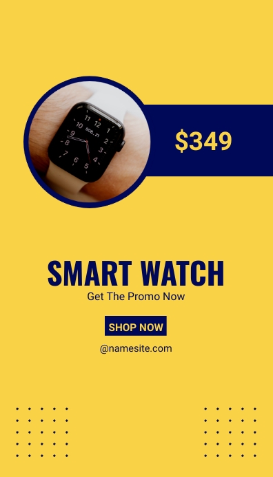 Copy of Smart Watch Business Card | PosterMyWall