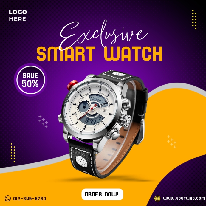 Smart Watch Template | PosterMyWall