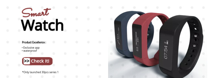 Smart Watch Facebook Cover Template | PosterMyWall