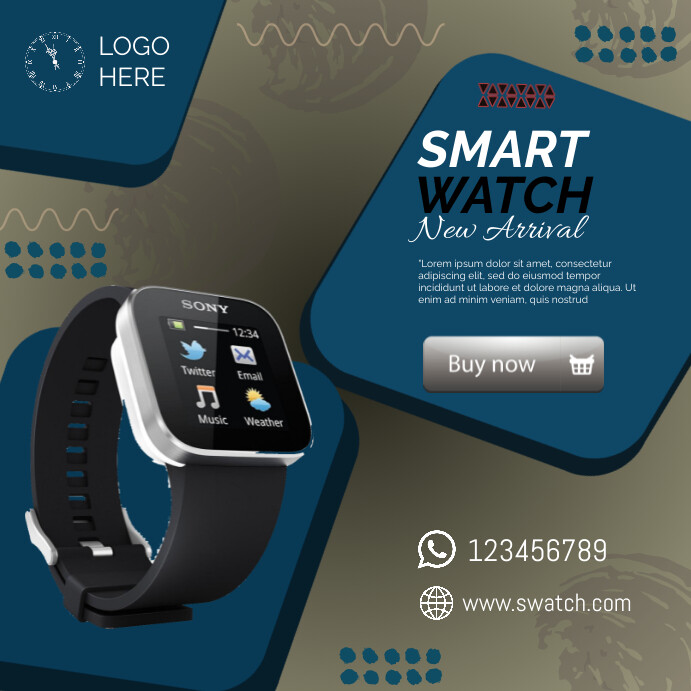 Smart Watch post template | PosterMyWall