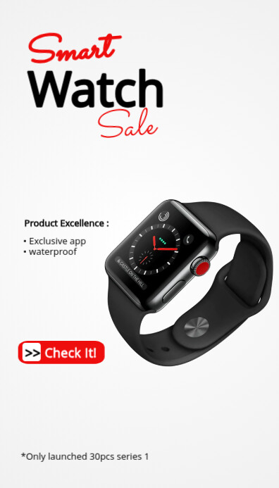 Smart Watch Sale Business Card Template | PosterMyWall