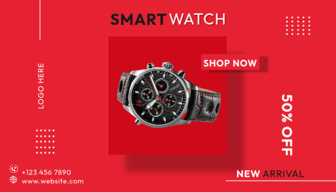 Smart Watch Shop Business Card Template | PosterMyWall