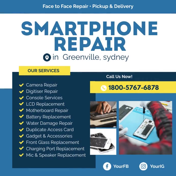 Smartphone Repair Instagram Facebook Template | PosterMyWall