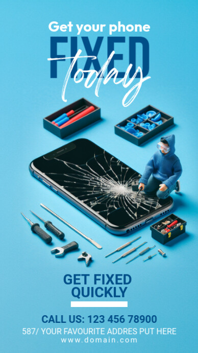 Copy of Smartphone Repair Services Ad Template | PosterMyWall