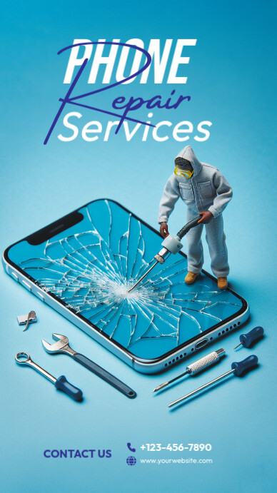 Smartphone Repair Services Ad Template | PosterMyWall