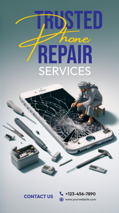 Copy of Smartphone Repair Services Ad Template | PosterMyWall