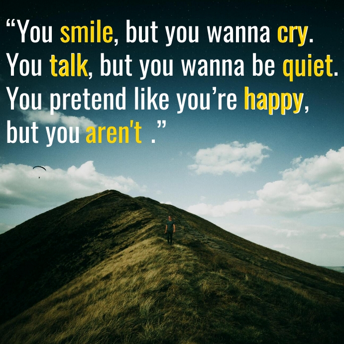 Smile and cry quote design template | PosterMyWall