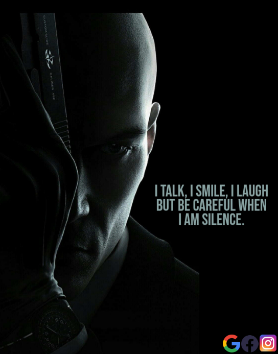 SMILE AND SILENCE QUOTE TEMPLATE | PosterMyWall