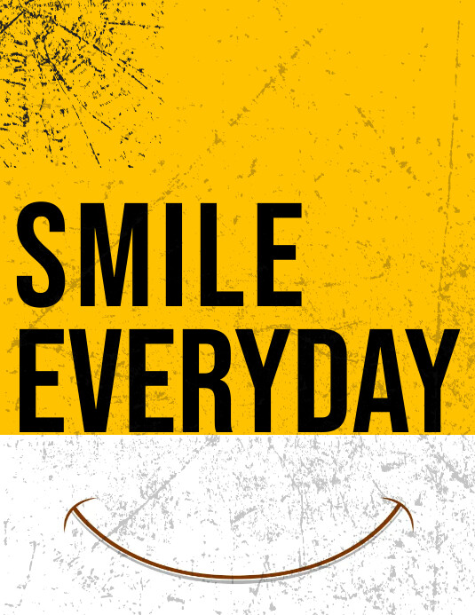 Smile everyday inspirational flyer template | PosterMyWall