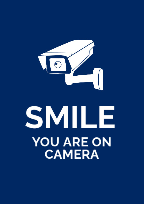 smile you're on camera poster | PosterMyWall