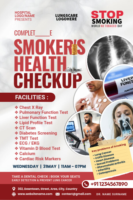 Copy of Smokers Health Checkup Poster Template | PosterMyWall