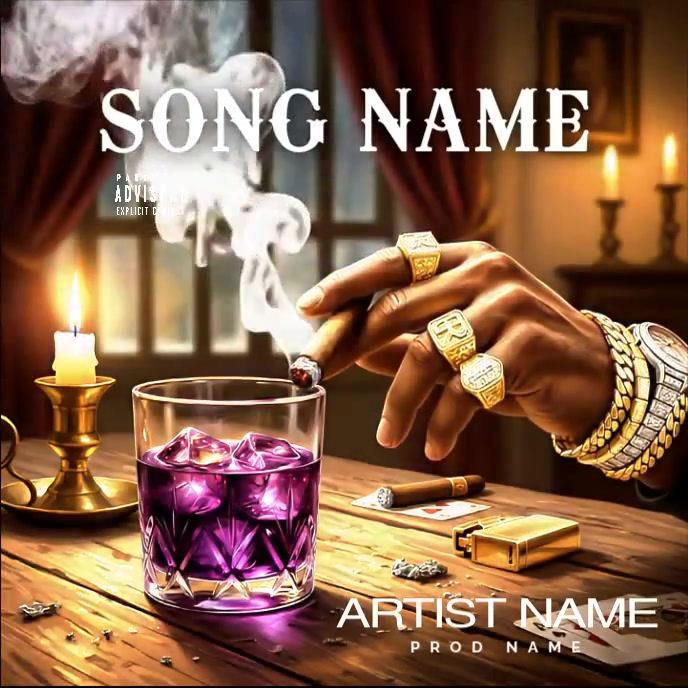smoking vibe Music Album Cover Pochette d'album Video Template ...