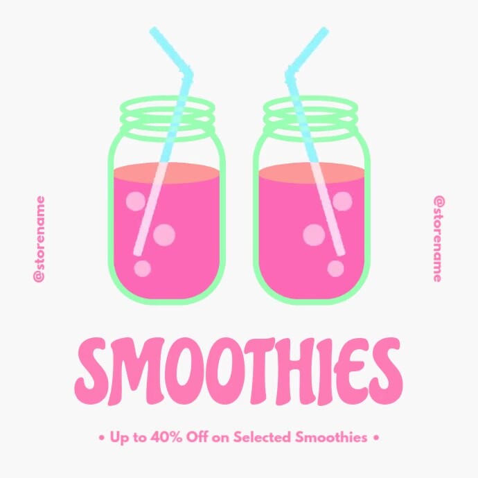 Plantilla de Smoothie Brand - Square Video Ad | PosterMyWall