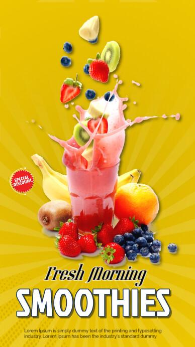 Smoothie Recipe Template Instagram Story | PosterMyWall
