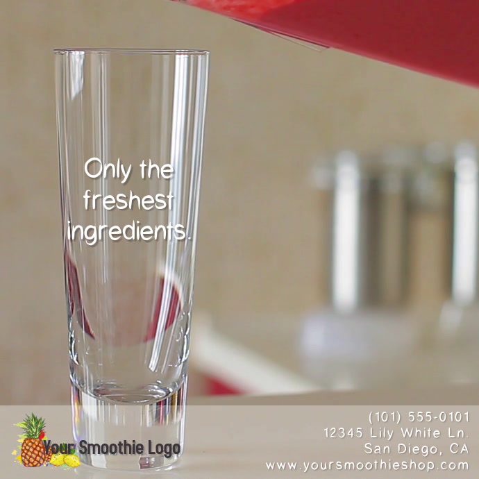 Smoothie Shop Video Template | PosterMyWall
