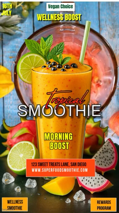 Copy of smoothie template | PosterMyWall