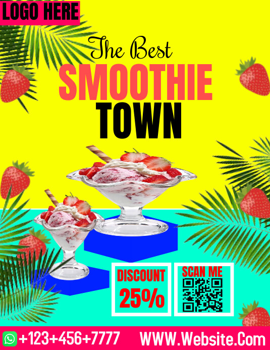 Plantilla de Smoothie town | PosterMyWall