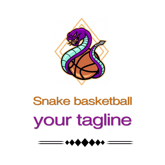 Snake basket ball logo Template | PosterMyWall