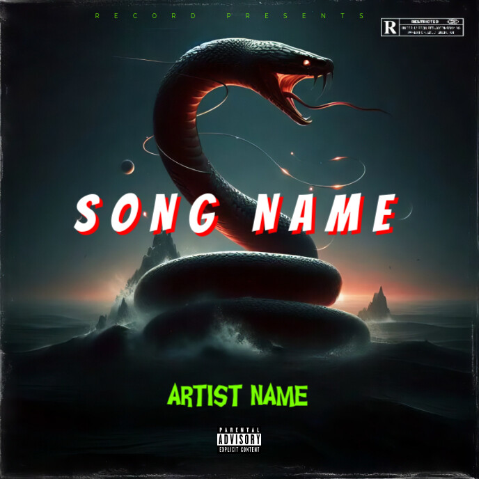 Modèle Snake new album cover | PosterMyWall