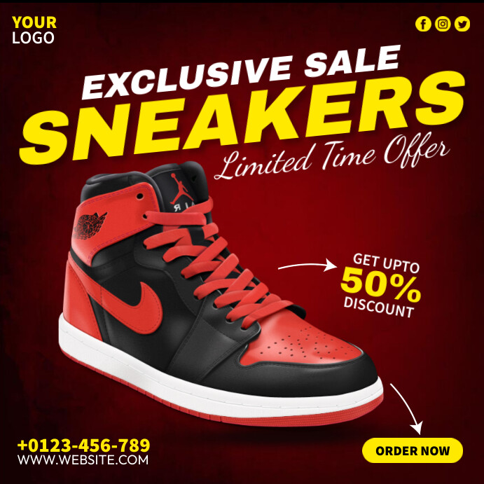 Sneaker Ads Template | PosterMyWall
