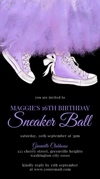 Copy of Sneaker Ball Birthday Invitation | PosterMyWall