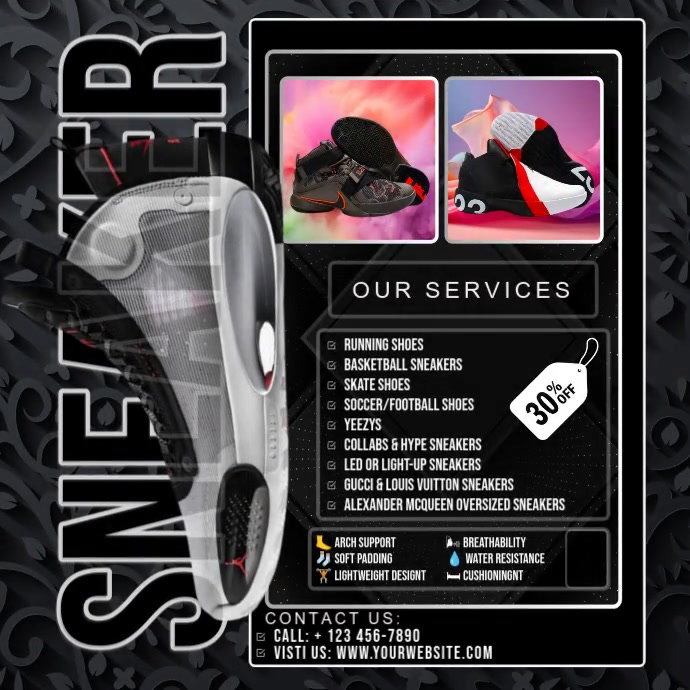 Sneaker Best Price Promo Template | PosterMyWall