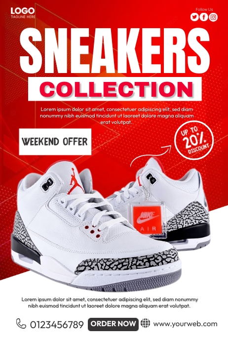 Sneaker Collection Ads Template | PosterMyWall