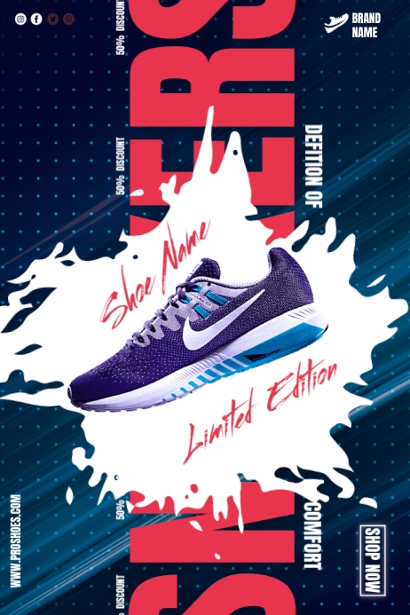 SNEAKER FASHION SALE POSTER FLYER Template | PosterMyWall