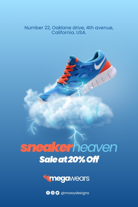 Sneaker Sale Poster Template | PosterMyWall