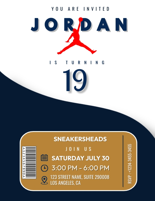 Sneakers Ball Birthday Invitation Template | PosterMyWall