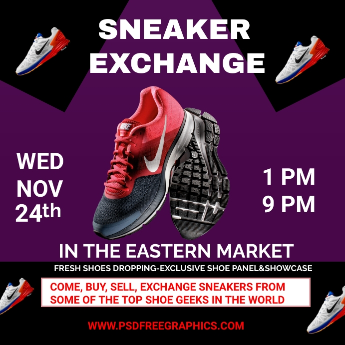 sneakers flyer design template | PosterMyWall