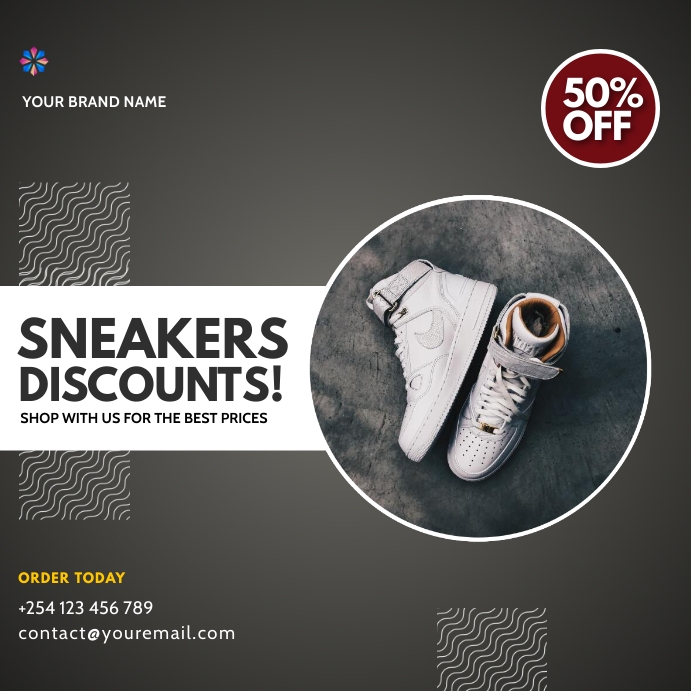 sneakers rubber sport shoe fashion sale flyer Template | PosterMyWall
